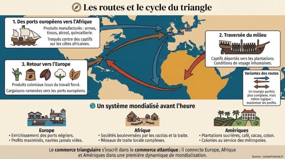 Commerce triangulaire (collège) : les 3 routes qui piègent ⚓